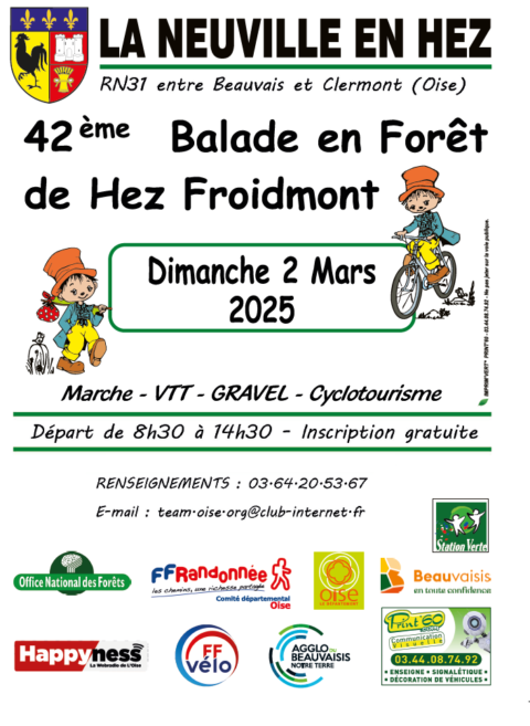 Balade en forêt de Hez Froidmont (La Neuville en Hez) 2-03-2025 - CoDep Oise